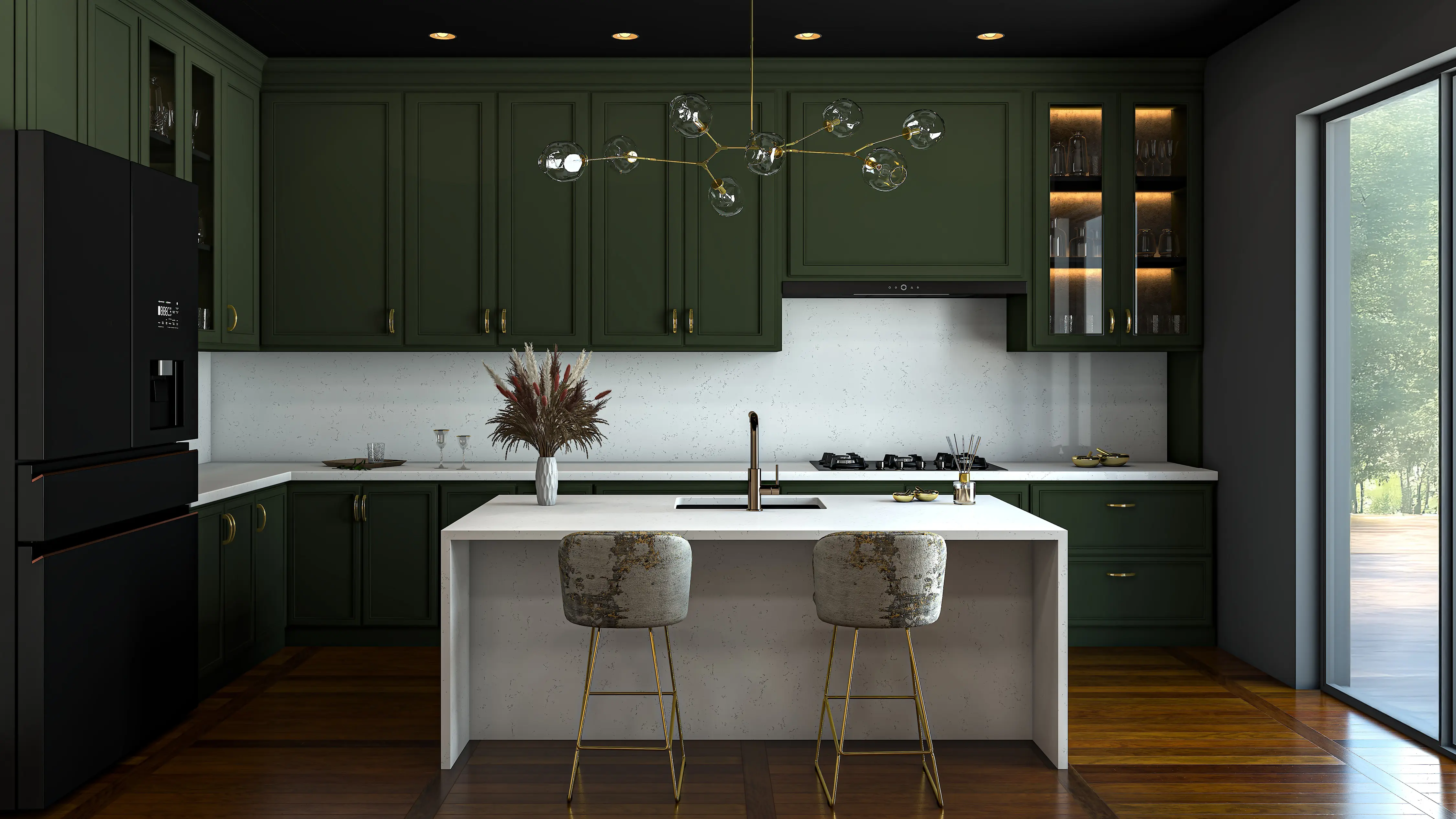 Bianco Sol White Quartz Countertops for Kitchens