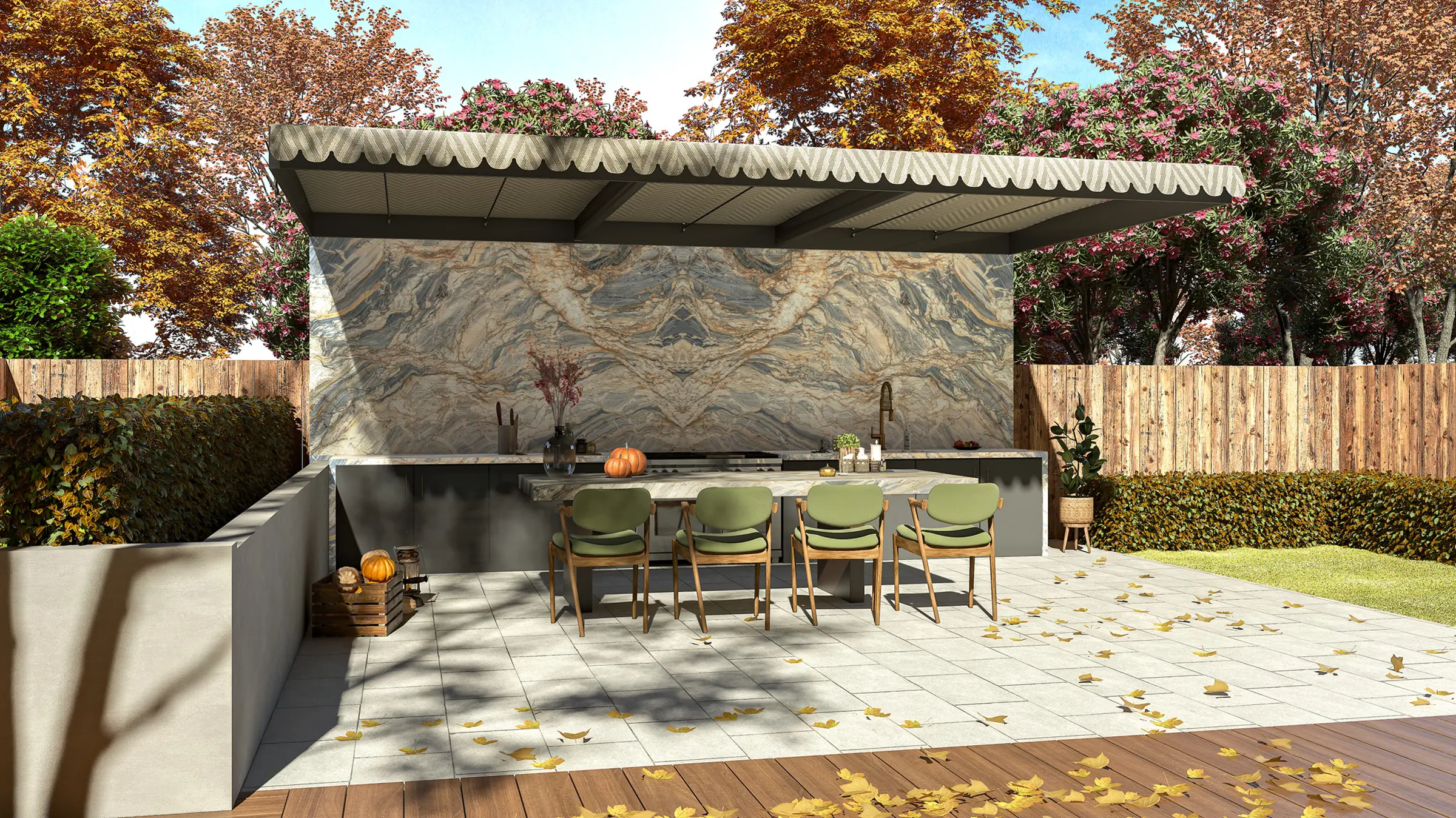 Colorado Quartzite Outdoor Kitchen | Natural Stone Countertops